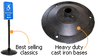 Sign Bases - Rubber, Metal, and Portable Sign Bases
