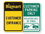 Client Parking Signs | Free Shipping