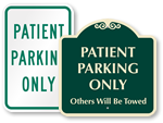 Hospital Parking Signs