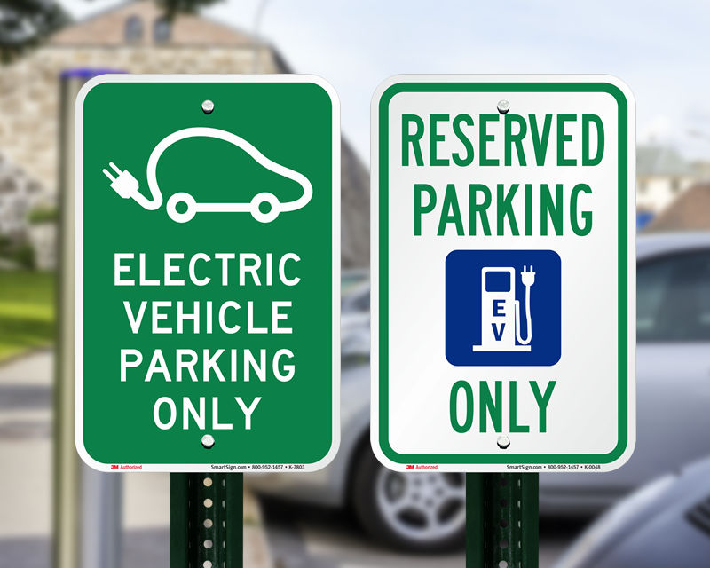 Electric Vehicle Parking Signs | Electric Vehicle Charging Signs