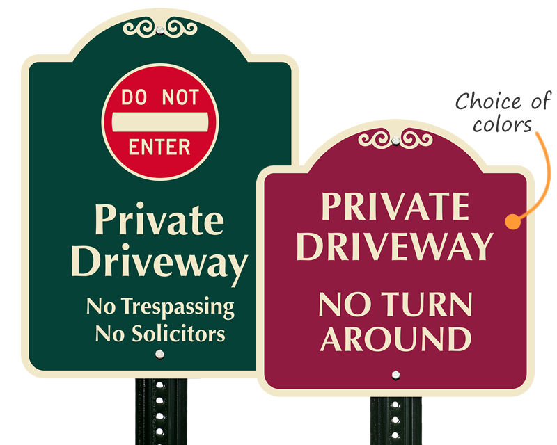Metal Driveway Signs | Decorative Driveway Signs