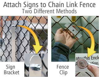 Sign Attachment Hardware - Fence Brackets, Posts & Accessories