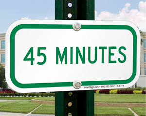 Supplemental Time Limit Parking Signs - Violators Towed Signs