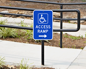 Access Ramp Signs, Wheelchair Ramp Signs