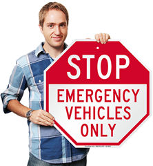 Emergency Vehicle Parking Signs