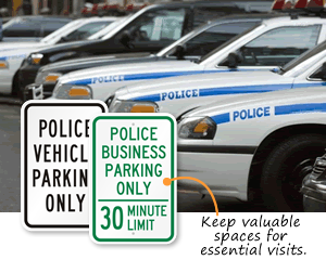 Police Parking Signs - Emergency Parking Sign, Chief Parking Sign