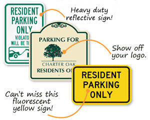 Resident Parking Signs - Building Parking Signs