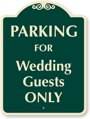 Parking Sign For Wedding Simple Wedding Parking Direction Signs