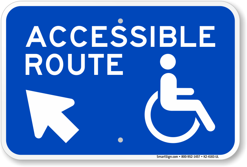 Accessible Route Handicap Parking Sign