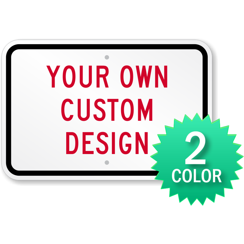 Custom 1-Color Printed Plastic Sign - Customizable Sign