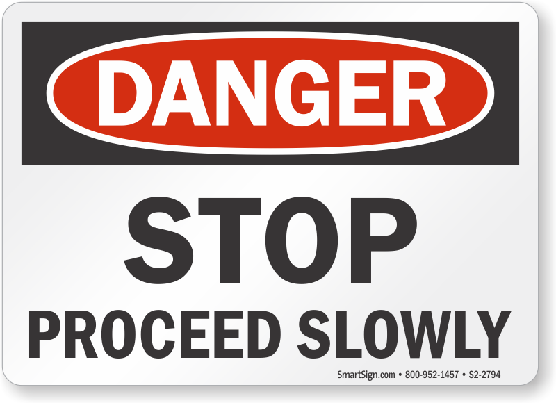 24 in. x 24 in. Reflective Aluminum STOP Sign, Stop Proceed Slowly Sign