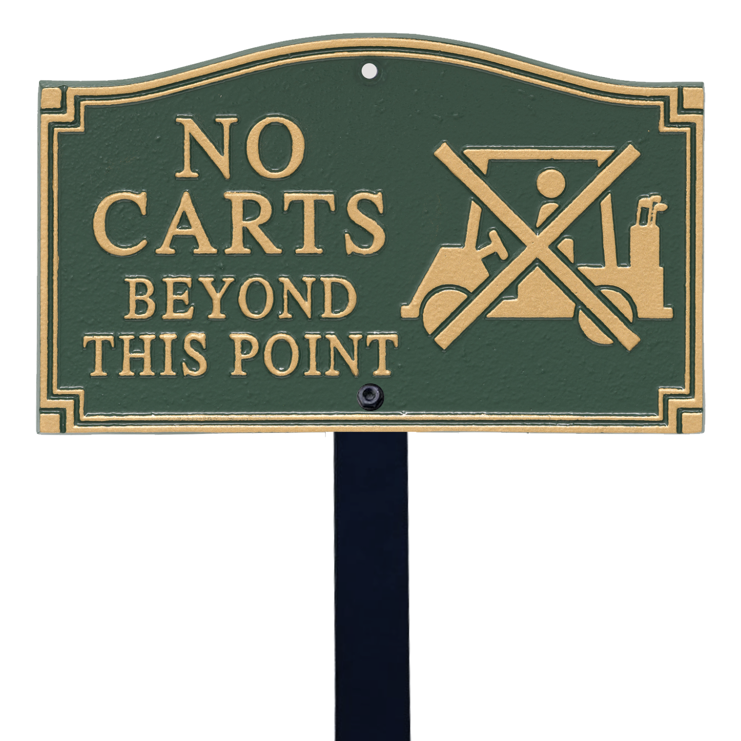 No Carts Beyond This Point Sign - Lawn Sign & Stake Kit