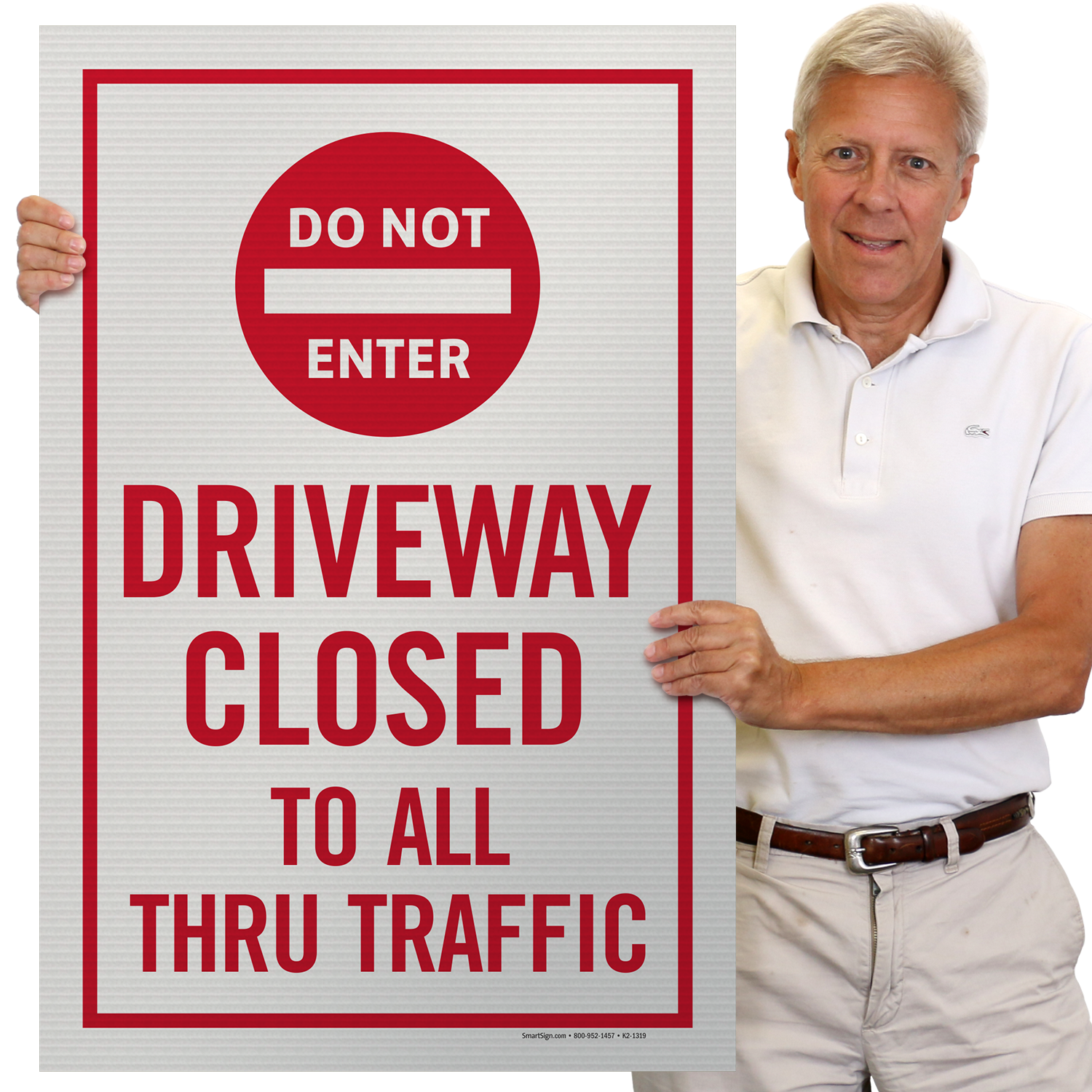 Driveway Closed, Dont Enter Portable Sidewalk Sign