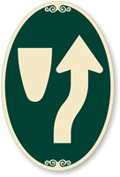 Beware of Curb Sign - Graphic - Beautiful Oval Design