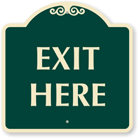 Exit Here Sign , SKU: K-6757