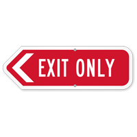 Exit Only Arrow Sign, SKU: K2-4872