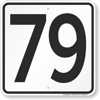 Parking Lot Number 79 Sign, SKU: K2-5003-79