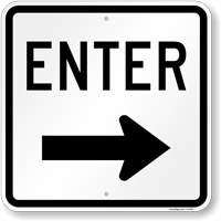 Enter Sign with Arrow Symbol | Lasts Over 10 Years, SKU: K-1789