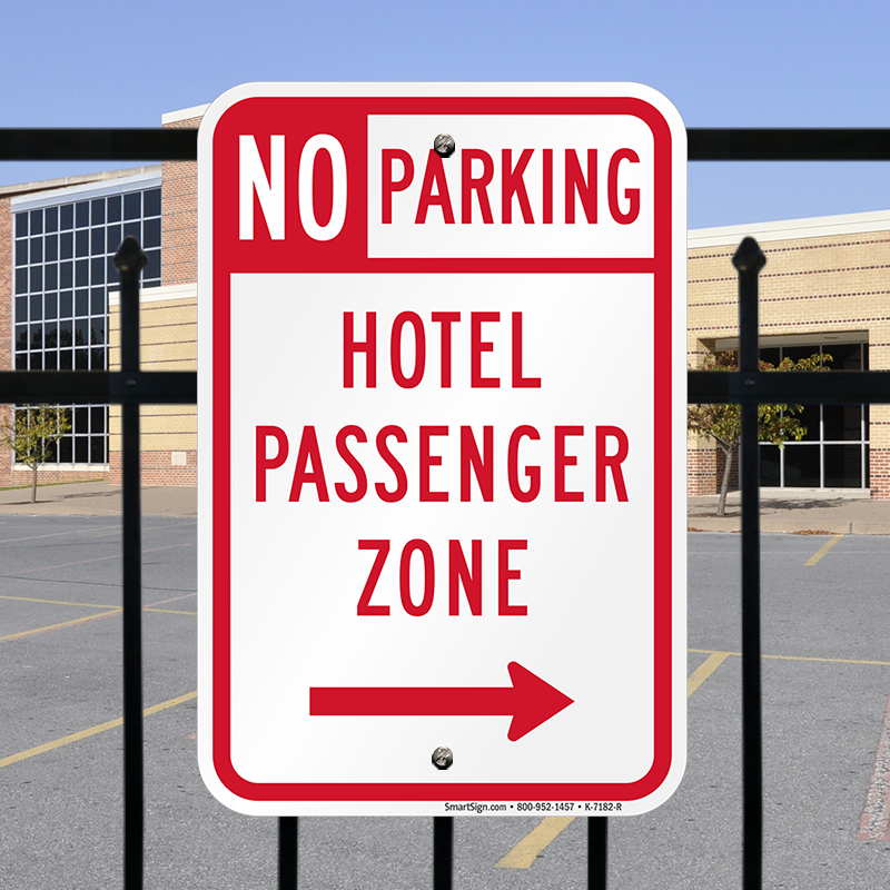 Hotel Passenger Zone Sign (Right Arrow)