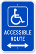 Accessible Route Handicap Parking Sign