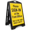 Sign-In The Front Office Floor Sign