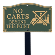 No Carts Beyond This Point Lawn Sign