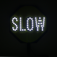 Stop-Slow 2-Sided LED Sign Canada Compliant with Rechargeable Battery ...