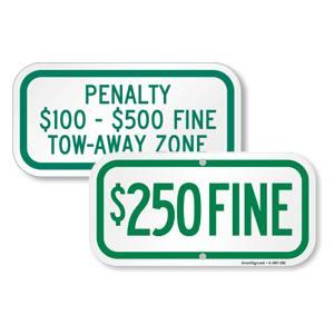 Handicapped Permit Required Signs