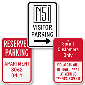 U.S. Military Parking Signs