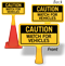 Exiting Garage Signs – Watch for Cars, Vehicles and Pedestrians